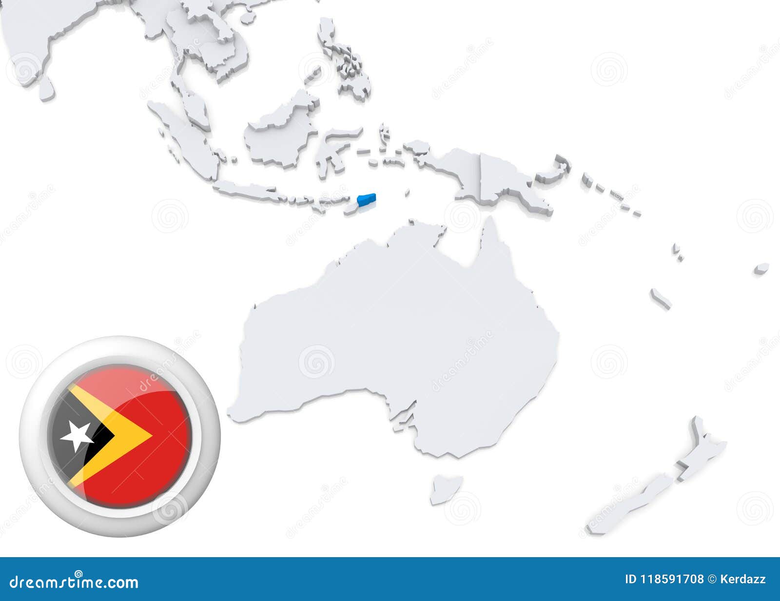 Mapa De Timor Com Bandeira Nacional Ilustração Stock - Ilustração de ...