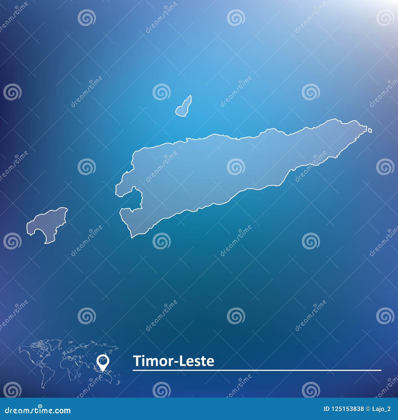 Mapa de Timor Leste ilustração do vetor. Ilustração de geografia ...