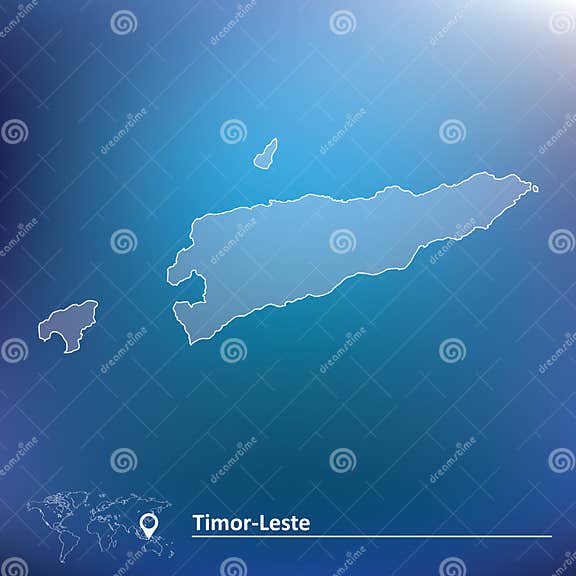 Mapa de Timor Leste ilustração do vetor. Ilustração de geografia ...