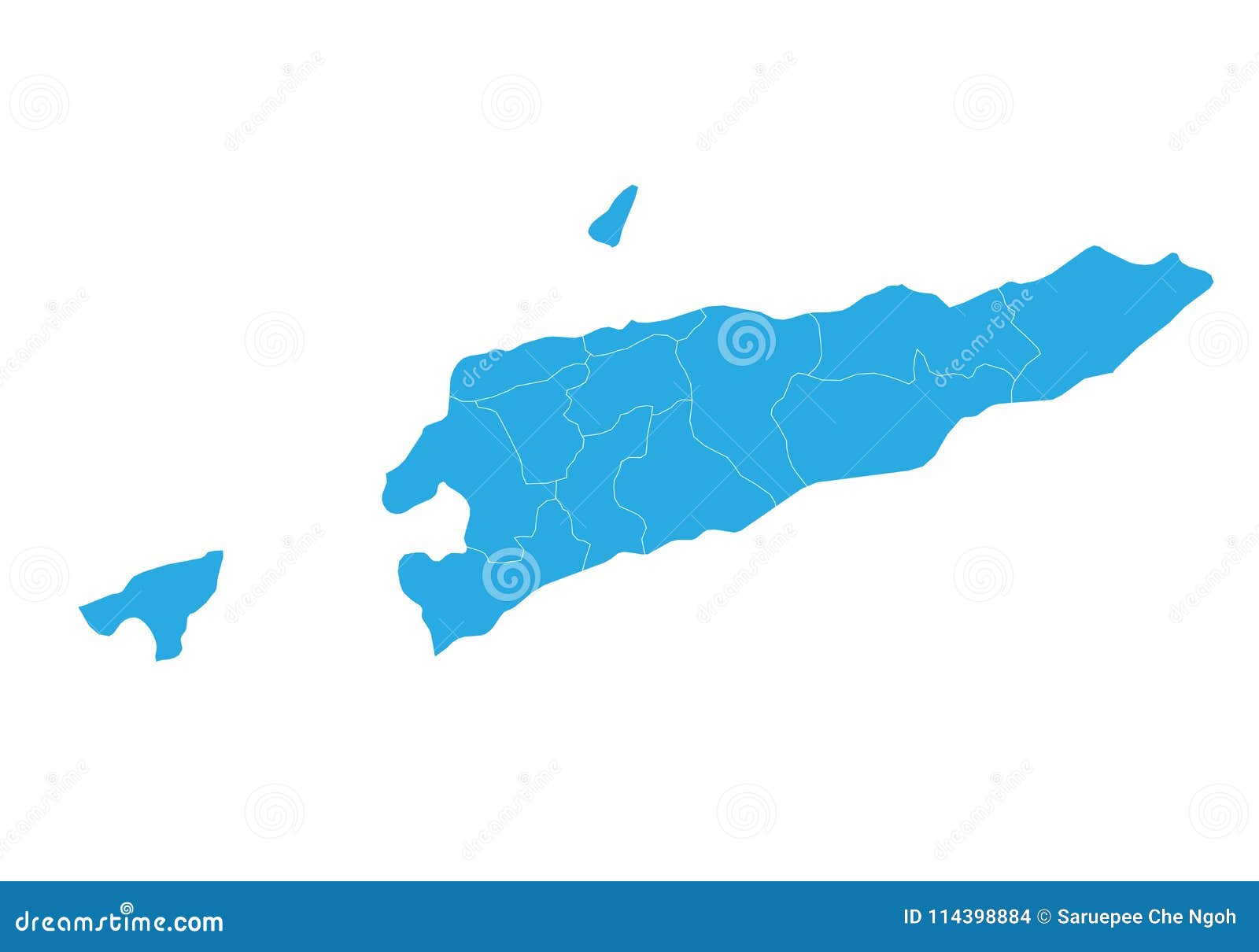 Mapa De Timor-Leste Mapa Detalhado Alto Do Vetor - Timor-Leste ...