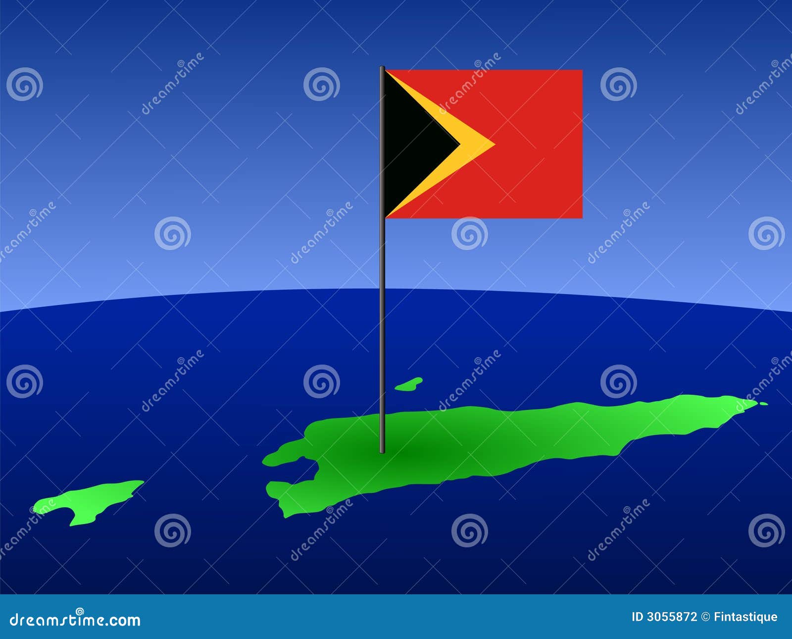 Mapa De Timor Oriental Com Bandeira Ilustração do Vetor - Ilustração de ...