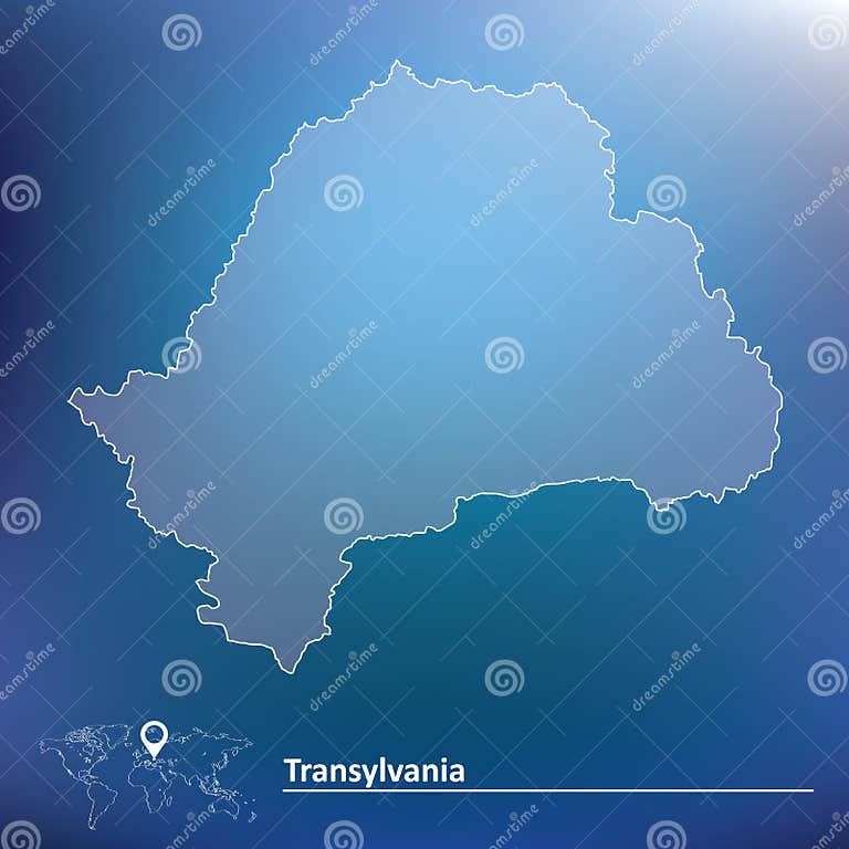 Mapa de Transilvania ilustración del vector. Ilustración de plano ...