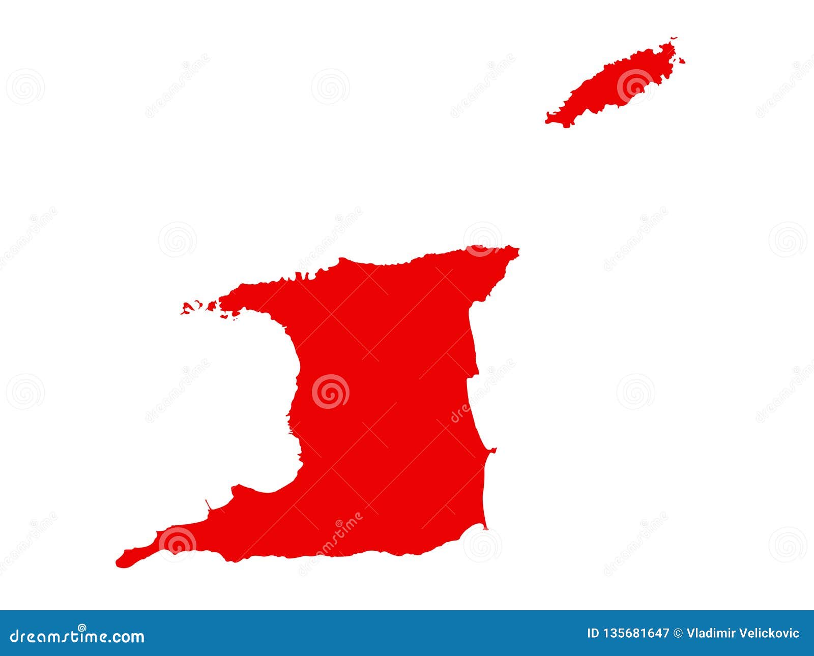 Mapa De Trindade E Tobago - República De Trinidade E Tobago Ilustração ...