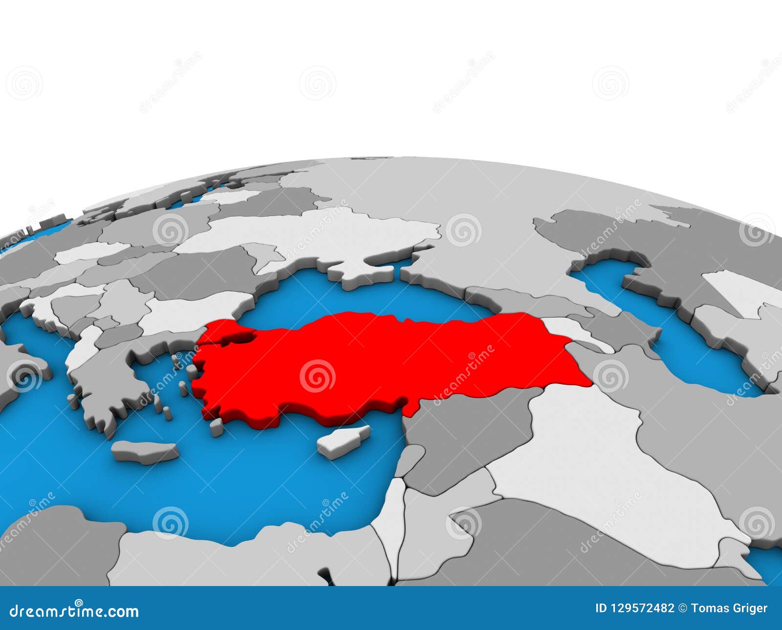 Mapa De Turquia No Globo 3D Ilustração Stock - Ilustração de mapa ...