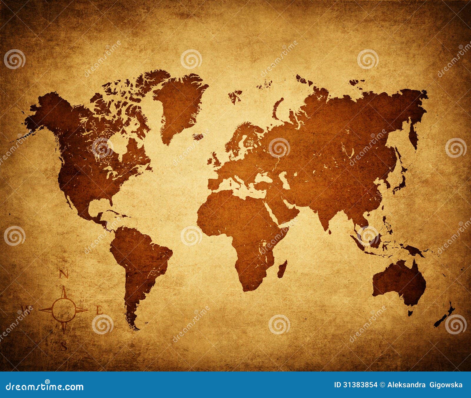 Mapa de Velho Mundo ilustração stock. Ilustração de velho - 31383854