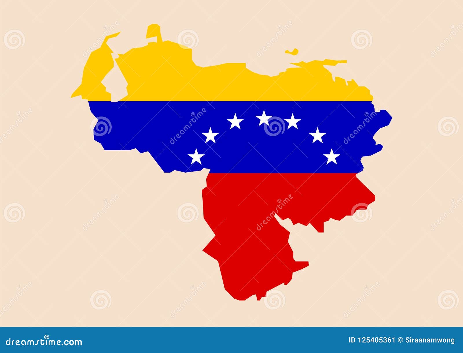 Mapa De Venezuela Con La Bandera Dentro Ilustración del Vector ...