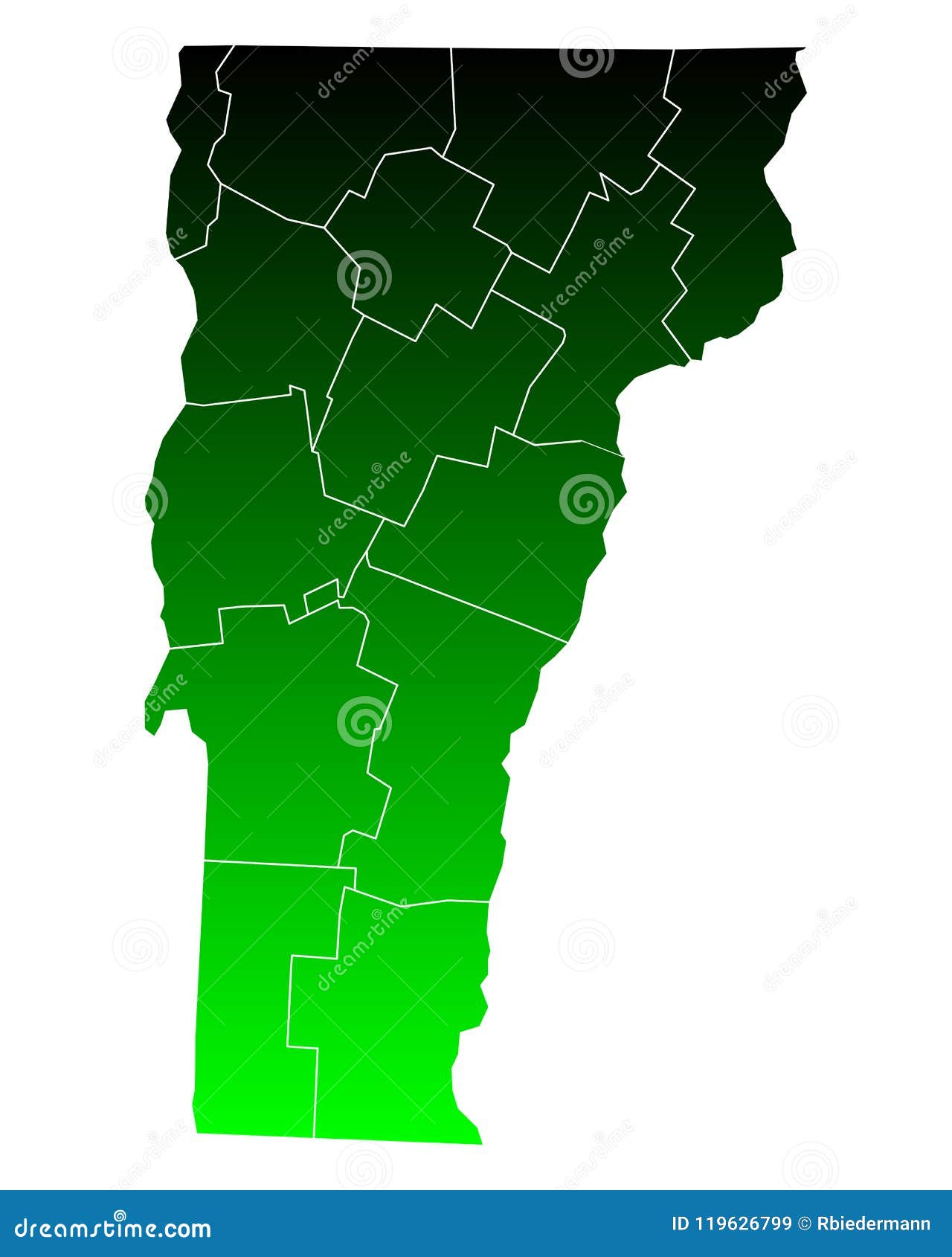 Mapa de Vermont ilustração do vetor. Ilustração de cartografia - 119626799