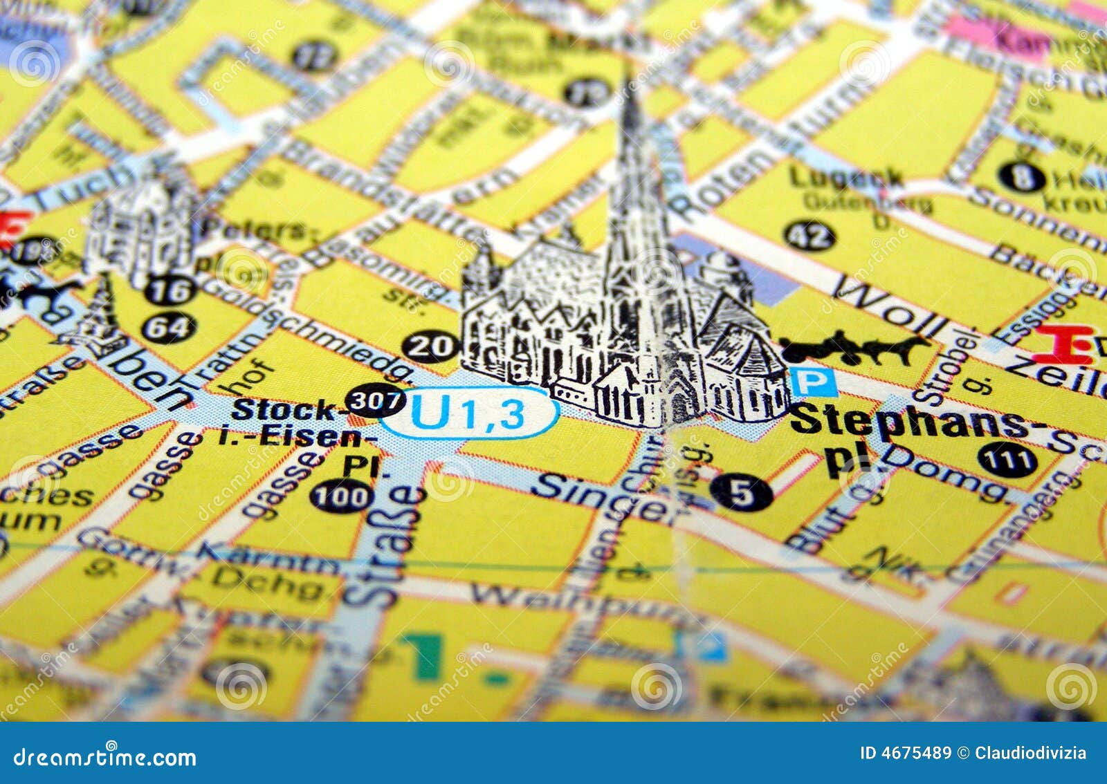 Mapa de Viena, Áustria imagem de stock. Imagem de estradas - 4675489
