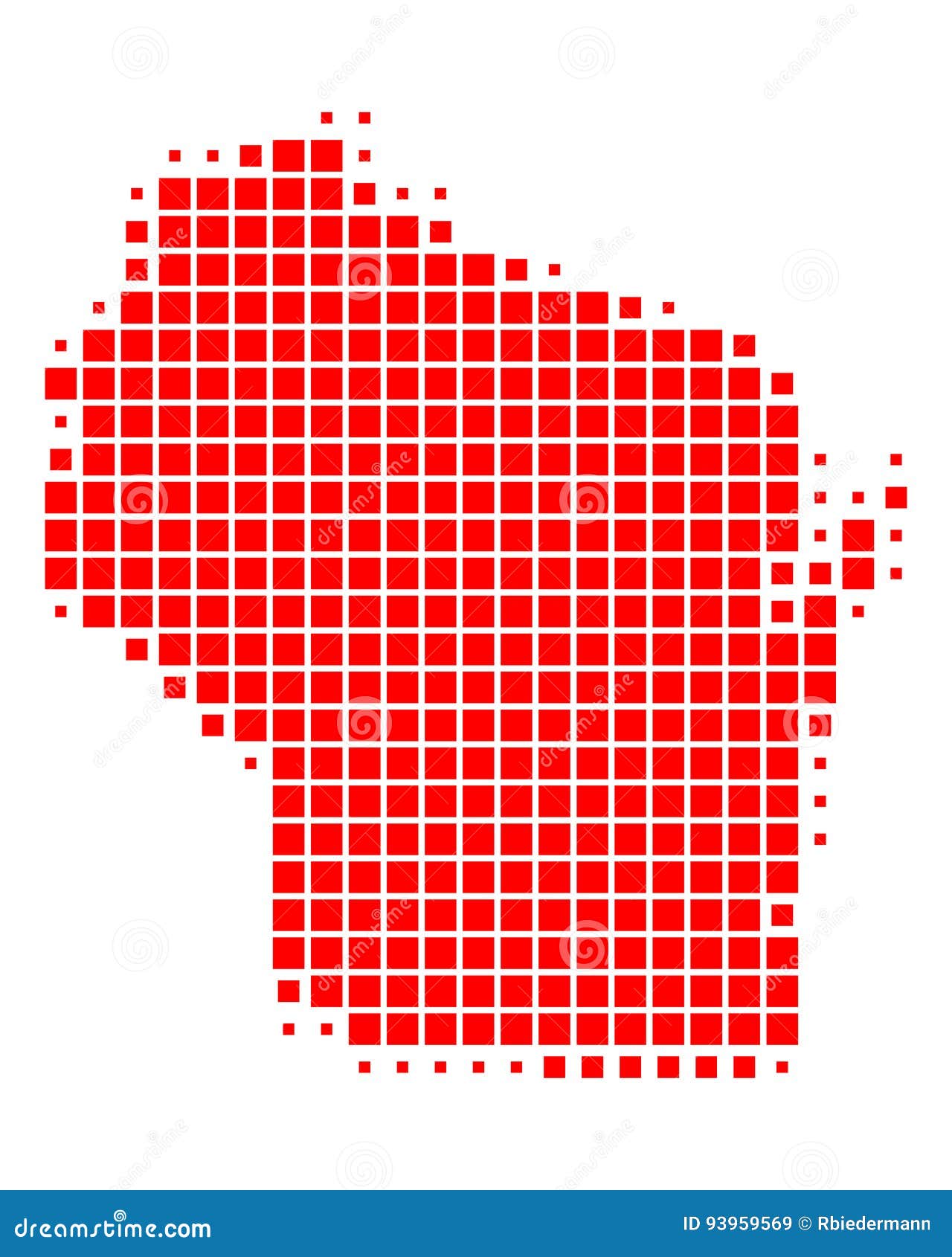Mapa de Wisconsin ilustración del vector. Ilustración de wisconsin ...