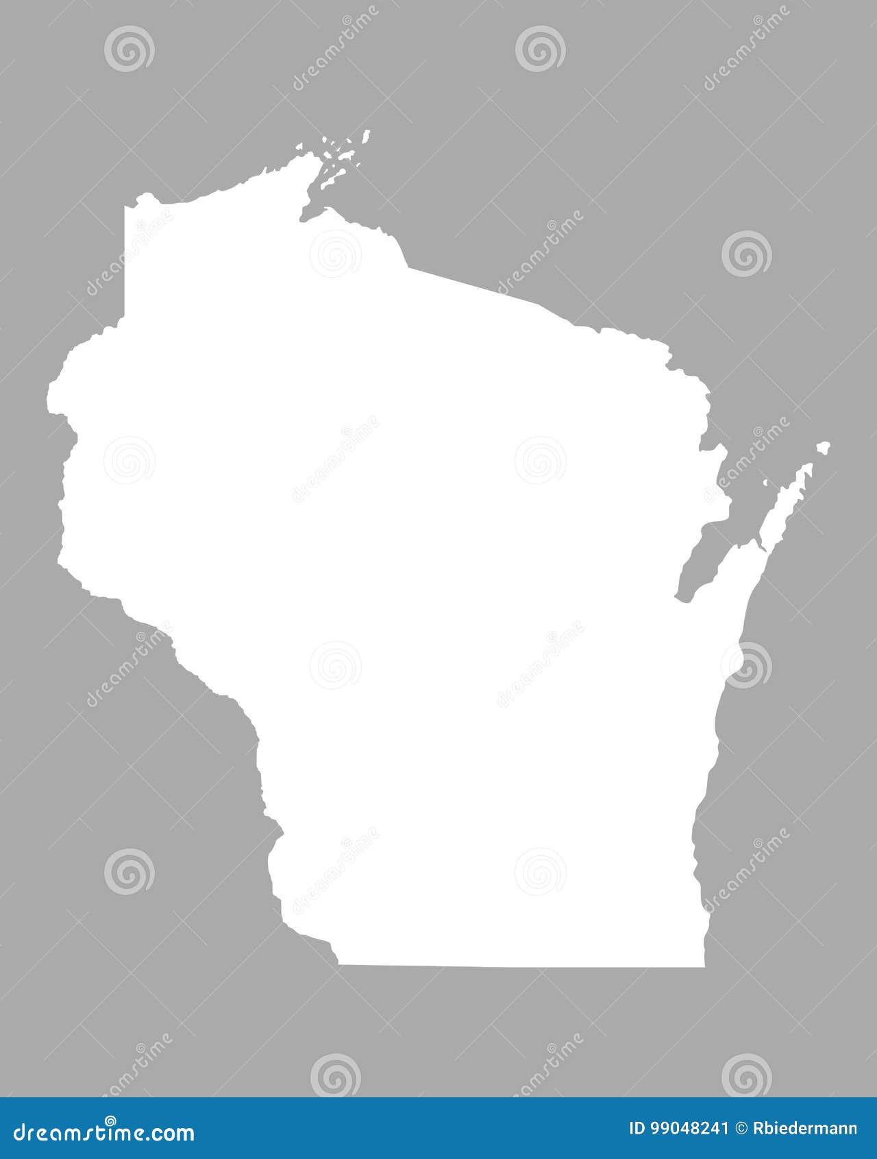 Mapa de Wisconsin ilustração do vetor. Ilustração de geografia - 99048241