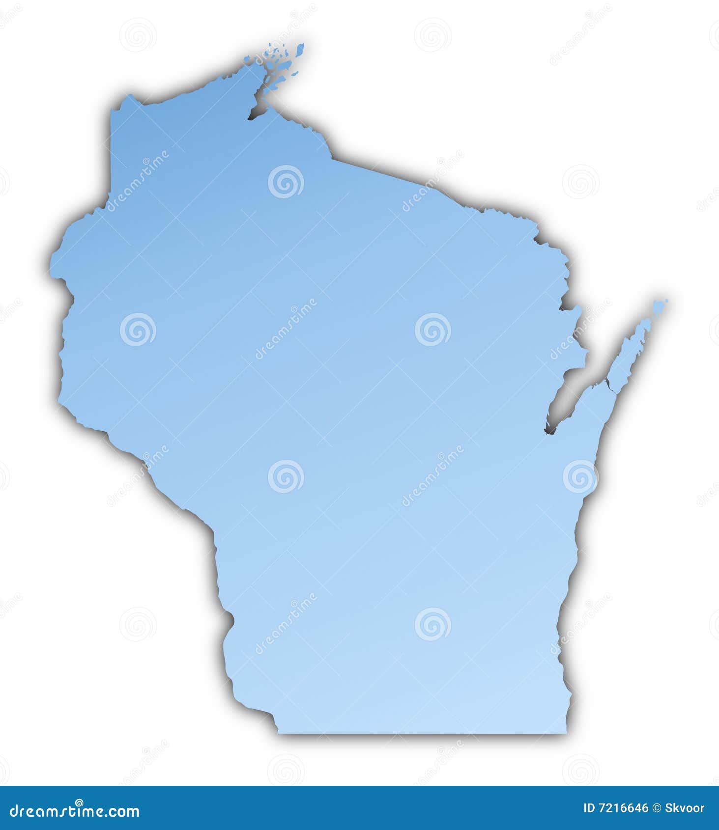 Mapa de Wisconsin (EUA) ilustração stock. Ilustração de limites - 7216646