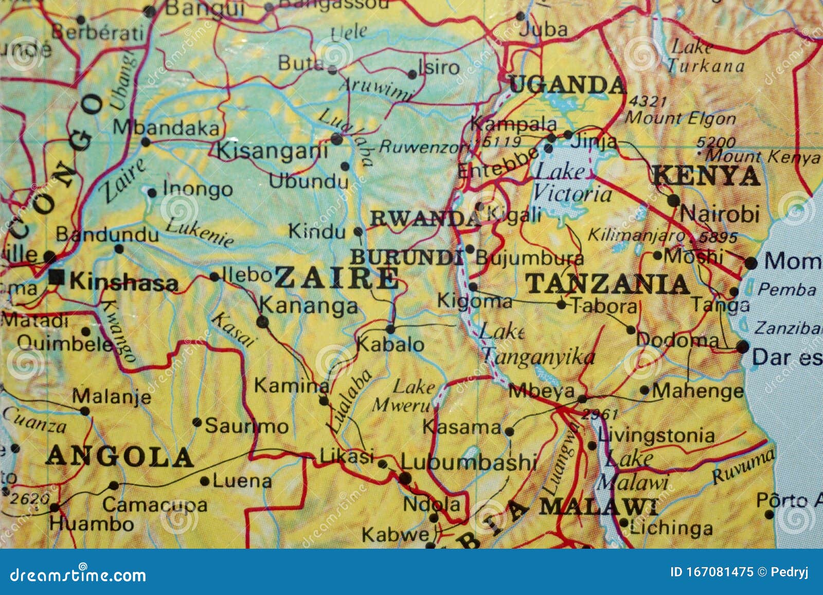 Mapa de Zaire imagen de archivo. Imagen de correspondencia - 167081475