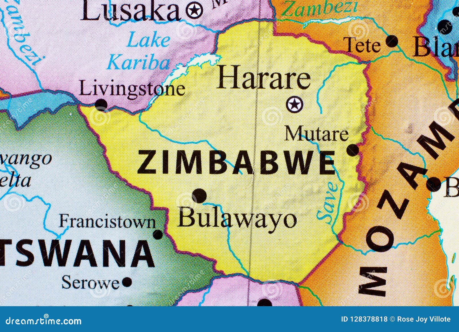 Mapa de zimbabwe foto de stock. Imagem de central, contato - 128378818