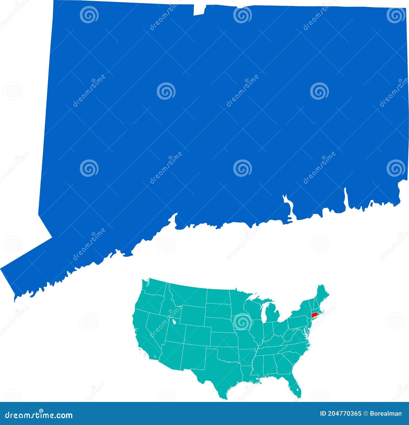 Mapa del connecticut ilustración del vector. Ilustración de fondo ...