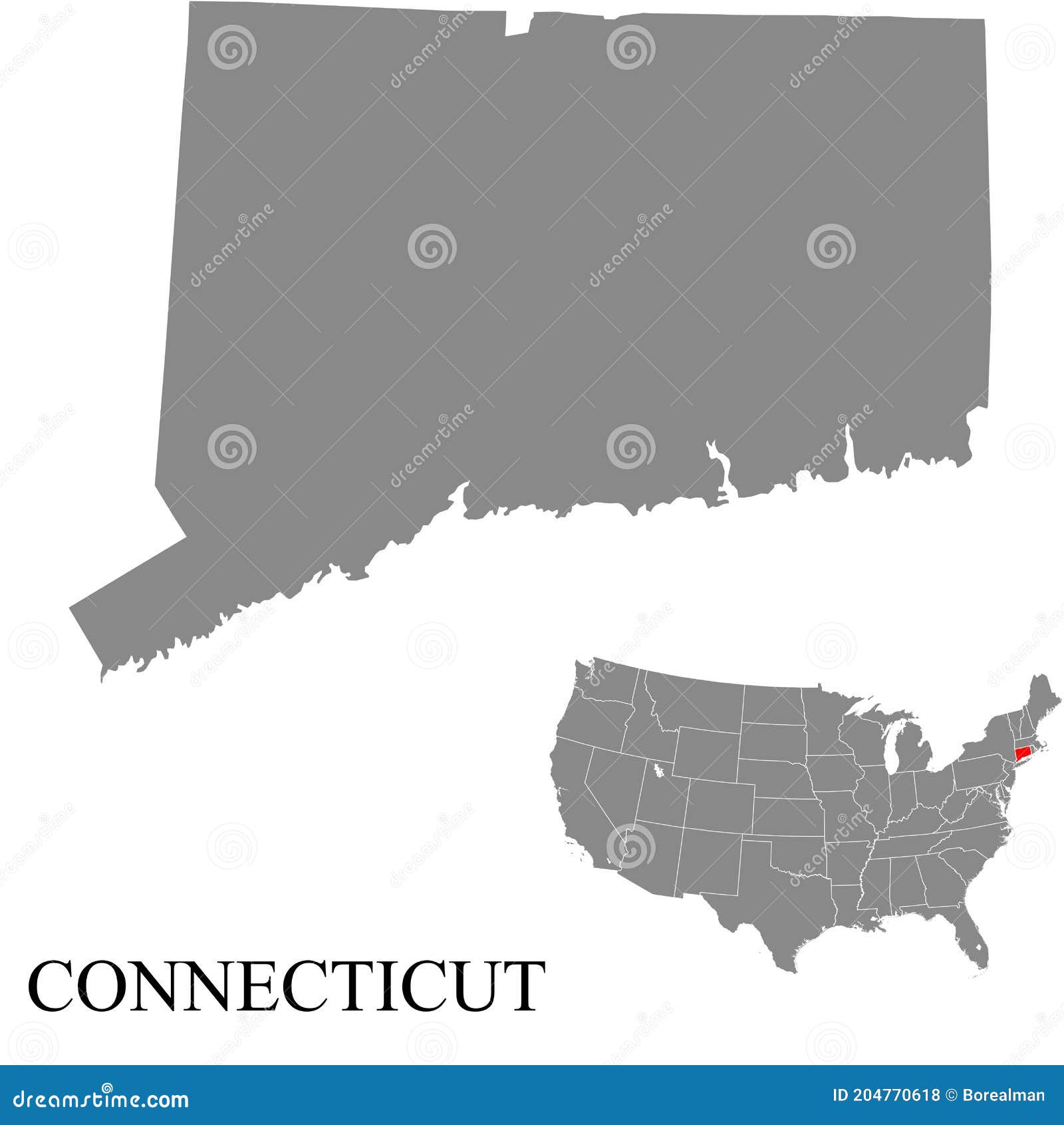 Mapa del connecticut ilustración del vector. Ilustración de transporte ...