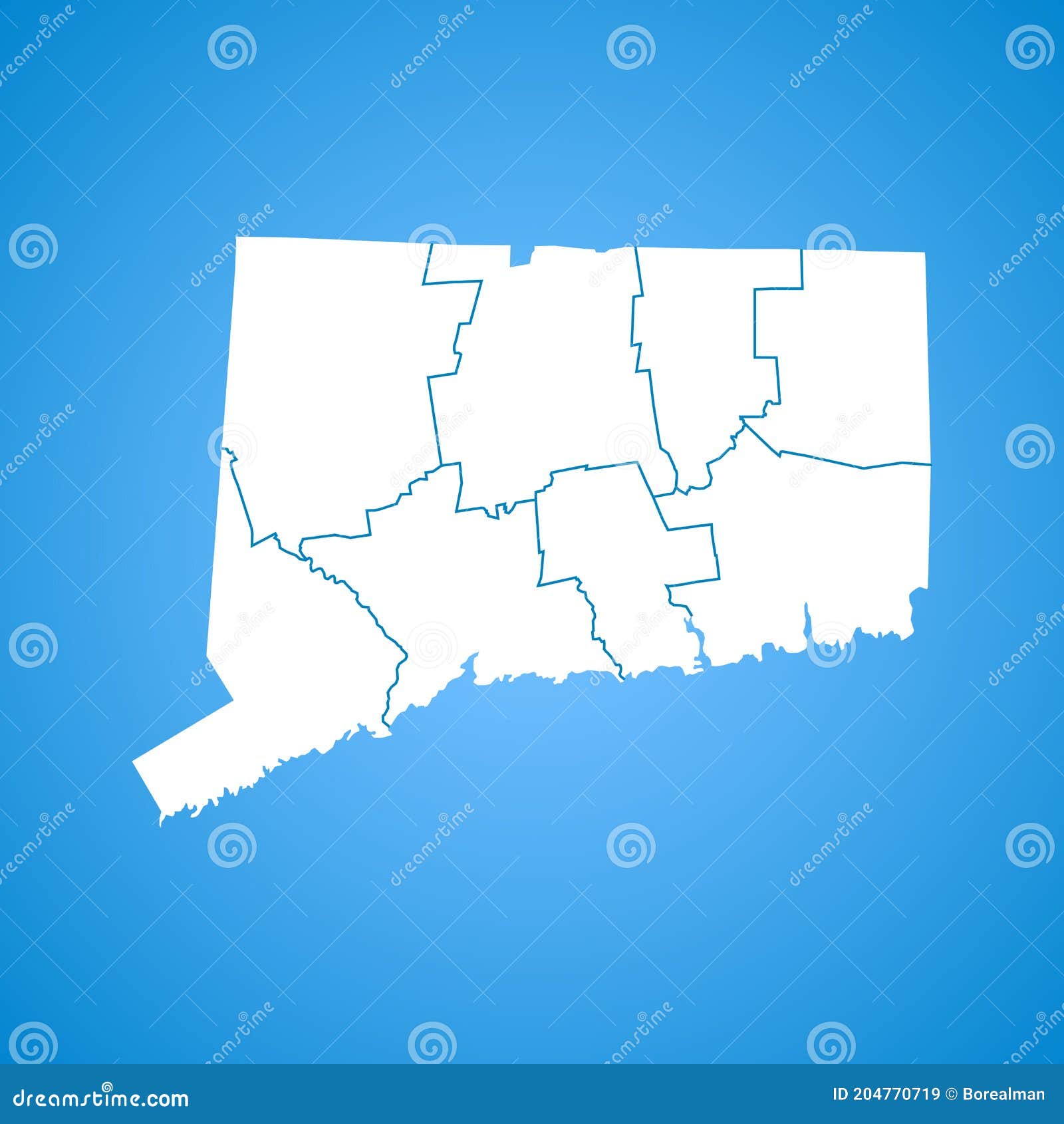 Mapa del connecticut ilustración del vector. Ilustración de aislado ...
