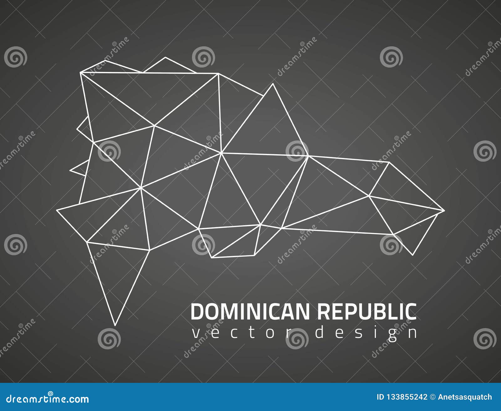 Mapa Del Esquema Del Negro Del Vector De La República Dominicana ...