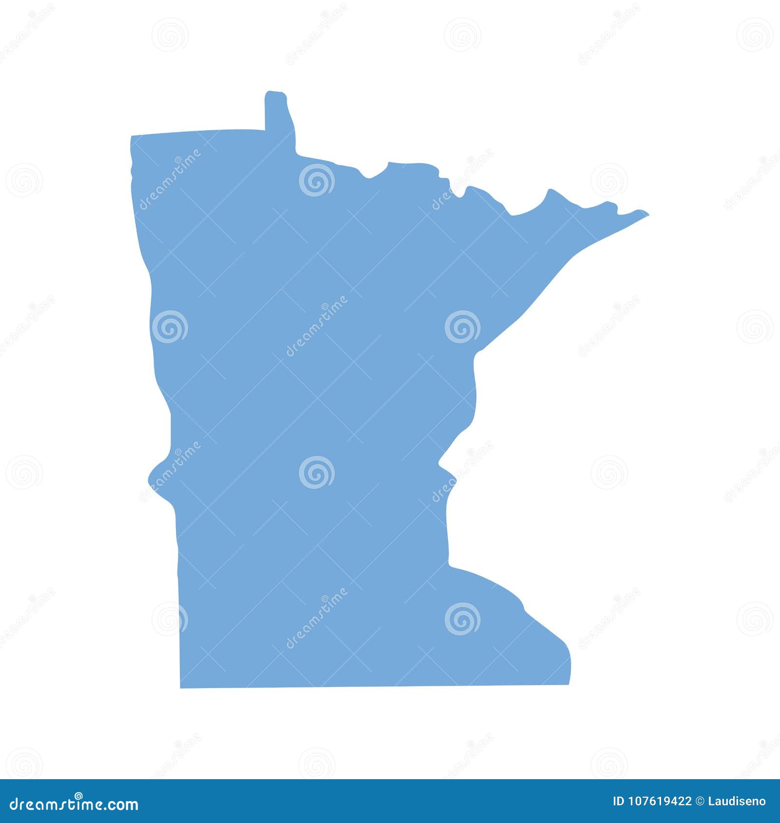 Mapa Del Estado De Minnesota Ilustración del Vector - Ilustración de ...