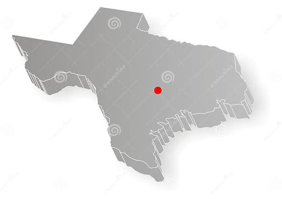 Mapa del estado de Tejas ilustración del vector. Ilustración de capital ...