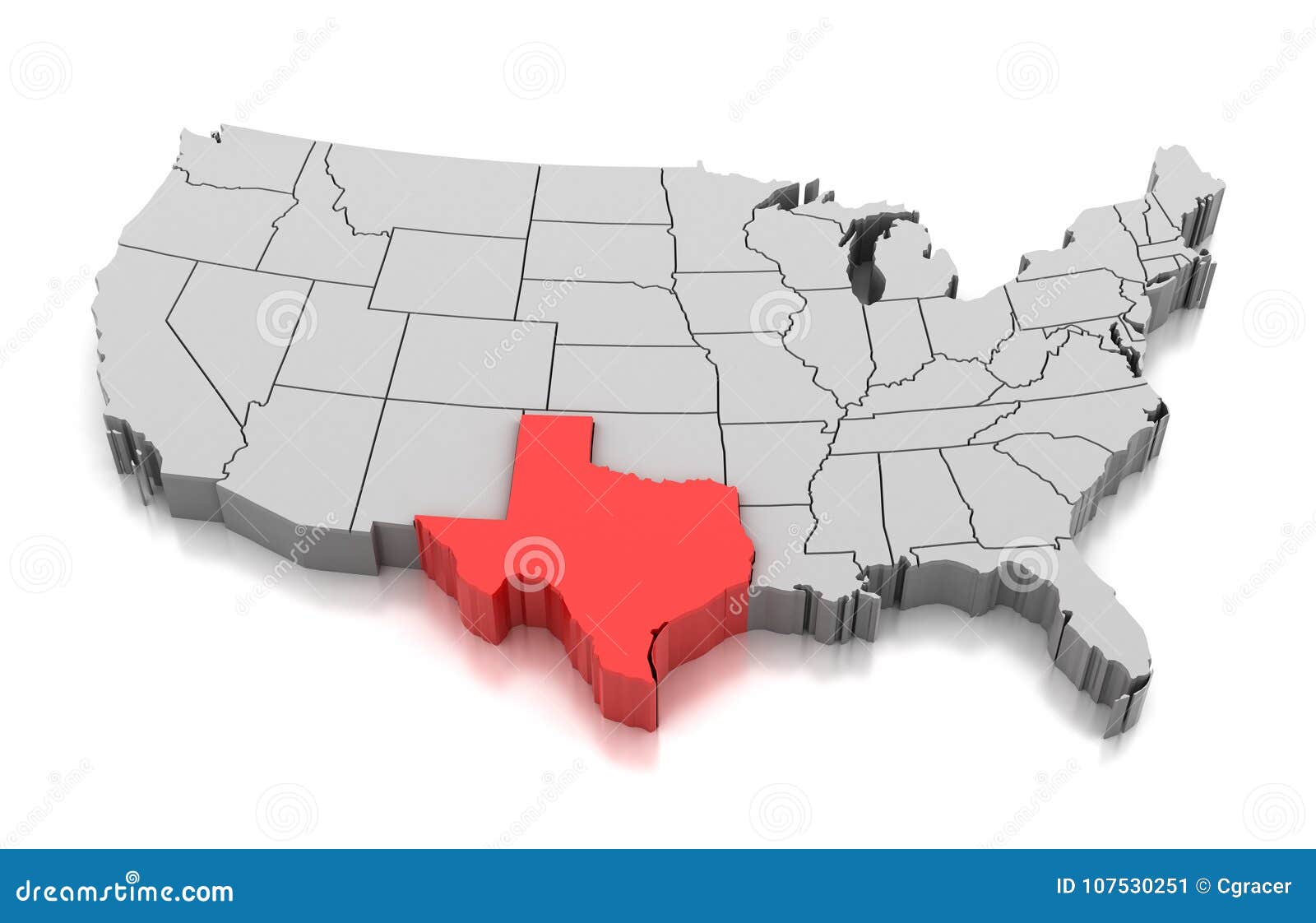 Mapa Del Estado De Tejas, Los E.E.U.U. Stock de ilustración ...