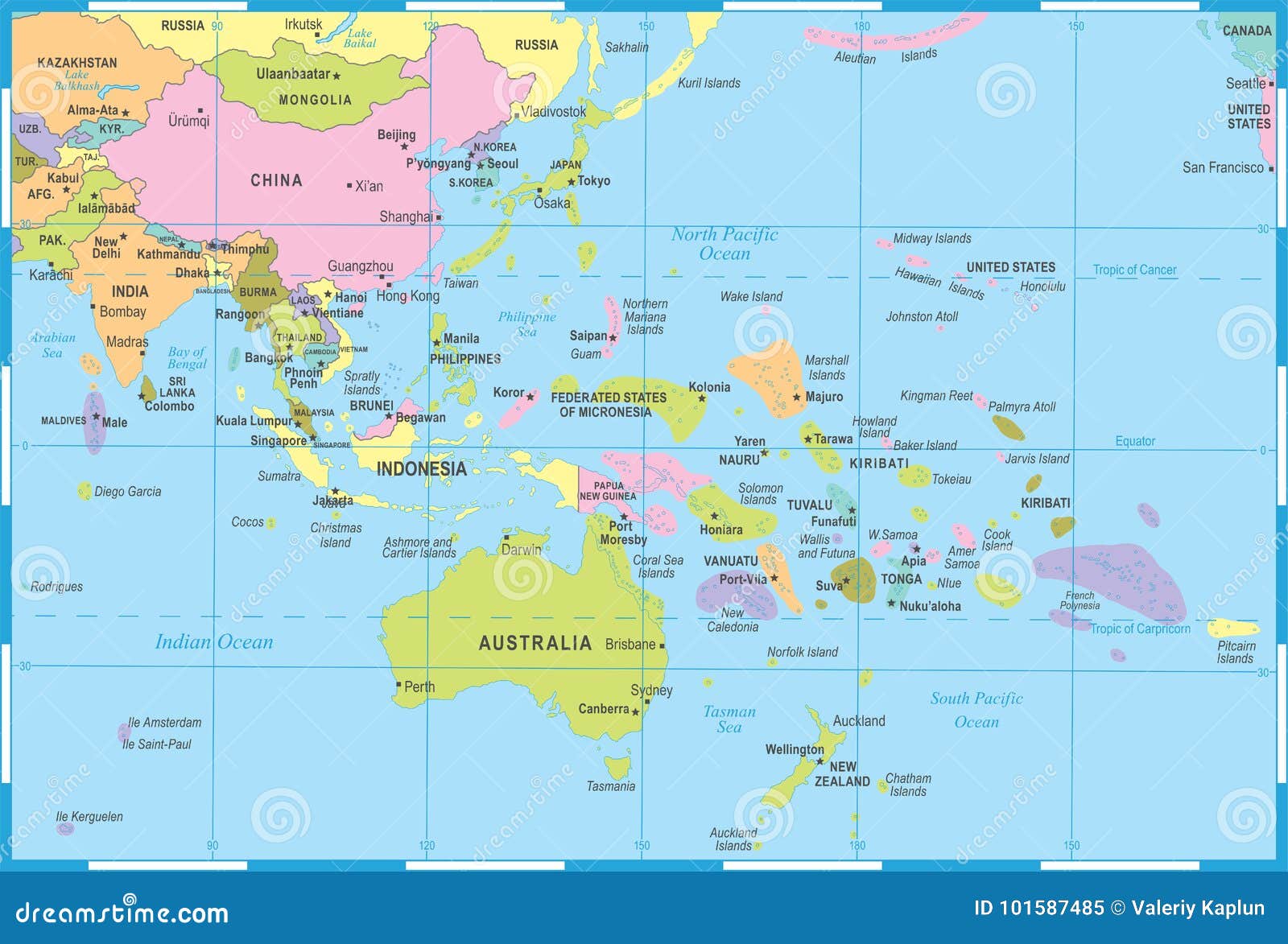 Mapa Detallado Del Este De Asia