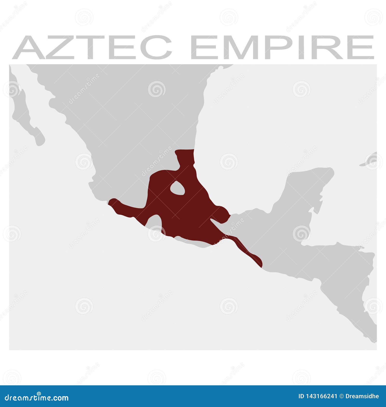 Mapa del imperio azteca ilustración del vector. Ilustración de america ...