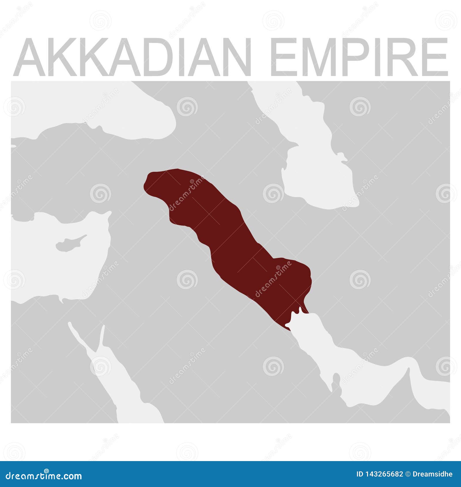 Mapa Del Imperio De Akkadian Ilustración del Vector - Ilustración de ...
