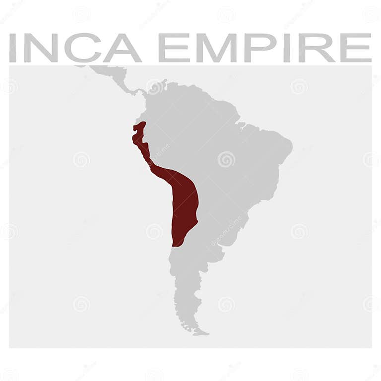 Mapa del imperio del inca ilustración del vector. Ilustración de rastro ...