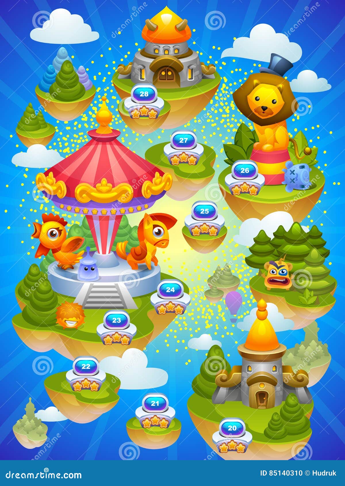 Mapa del juego ilustración del vector. Ilustración de juego - 85140310