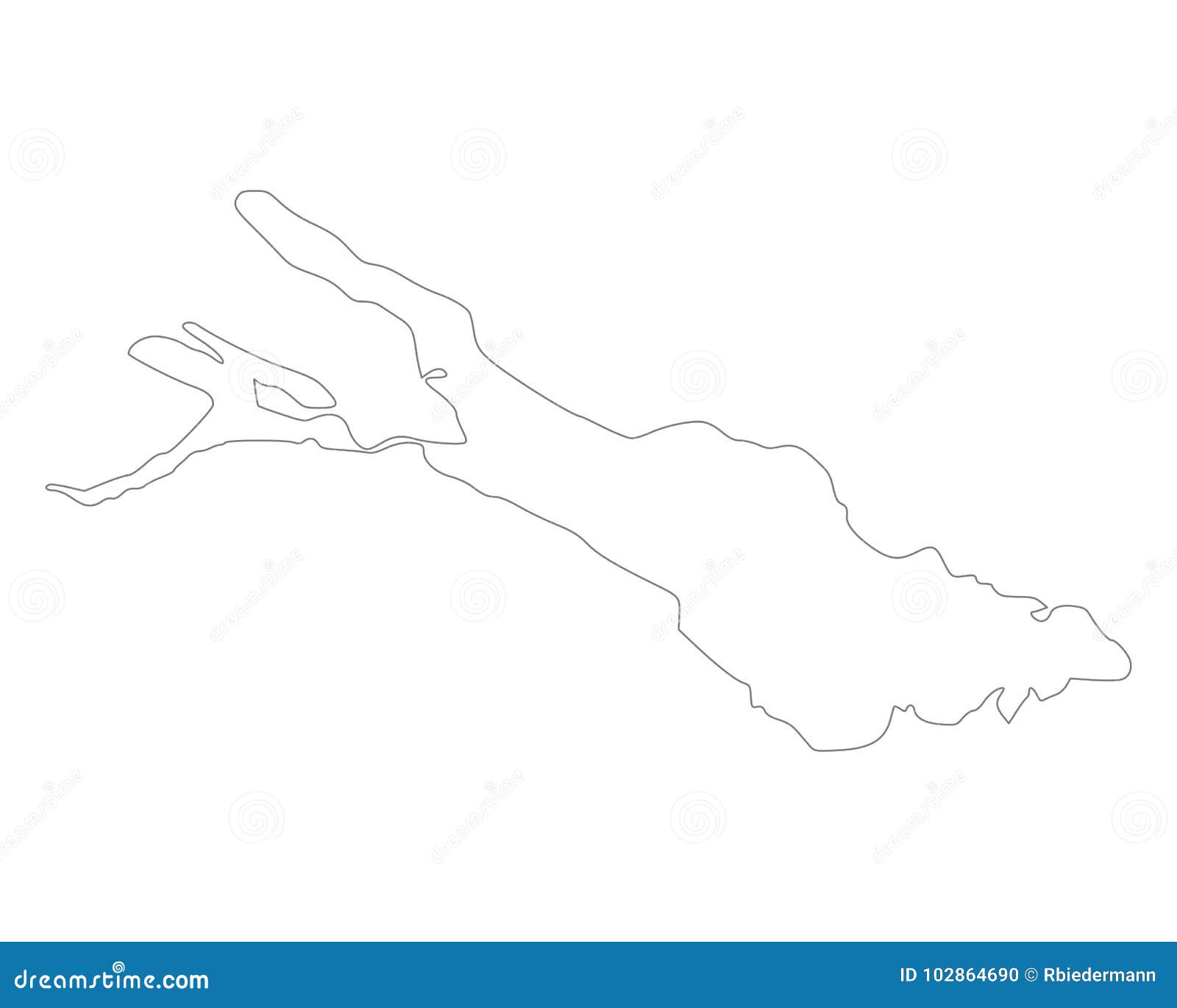 Mapa del lago de Constanza ilustración del vector. Ilustración de ...