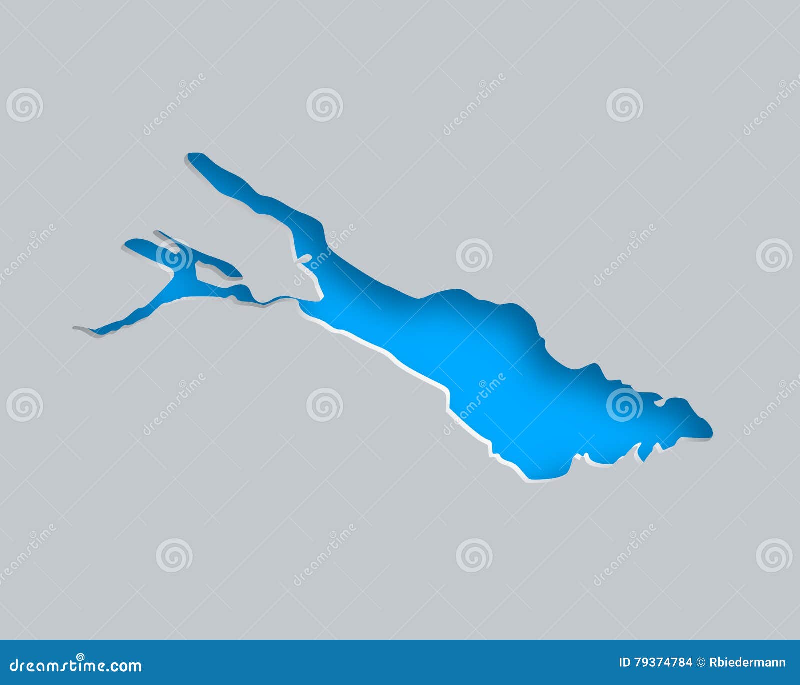 Mapa del lago de Constanza ilustración del vector. Ilustración de ...