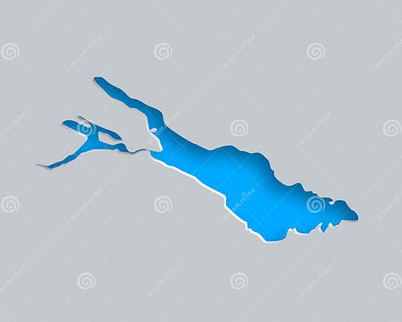 Mapa del lago de Constanza ilustración del vector. Ilustración de ...