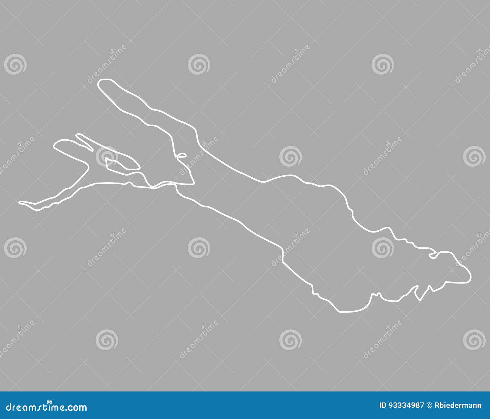 Mapa del lago de Constanza ilustración del vector. Ilustración de ...