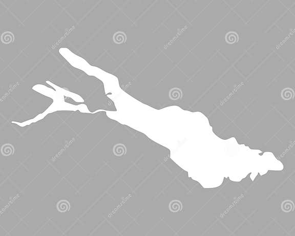 Mapa del lago de Constanza ilustración del vector. Ilustración de ...