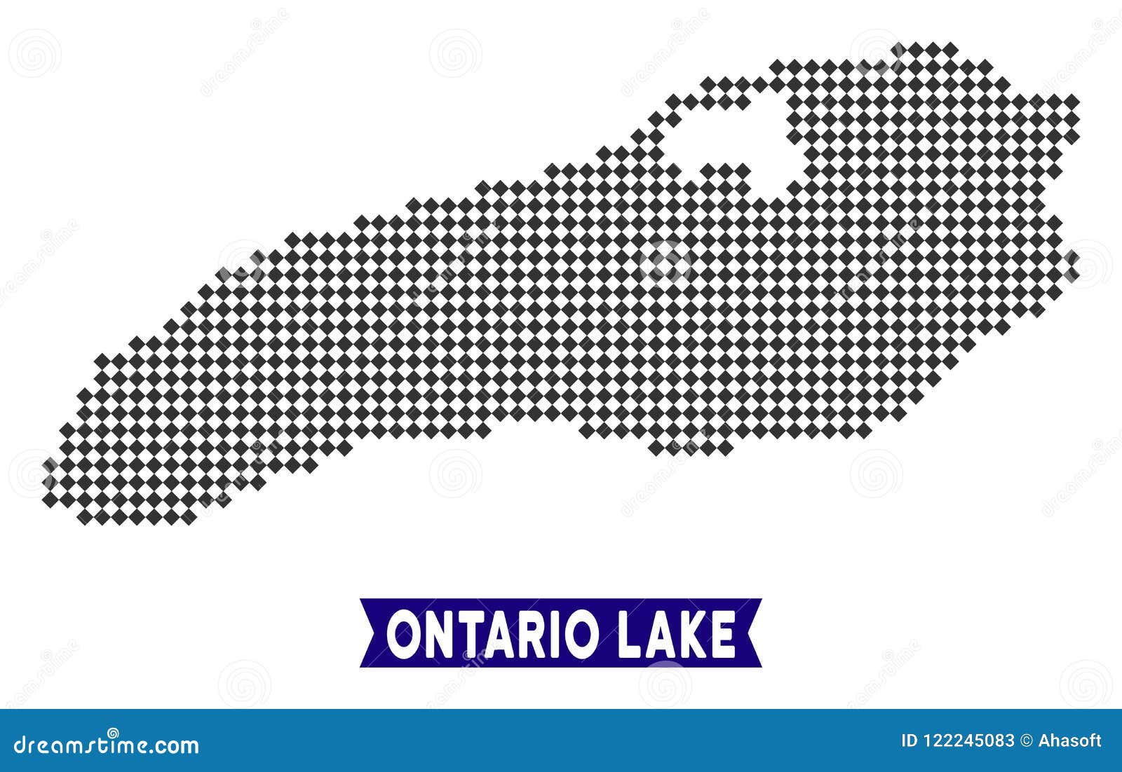 Mapa Del Lago Pixelated Ontario Ilustración del Vector - Ilustración de ...