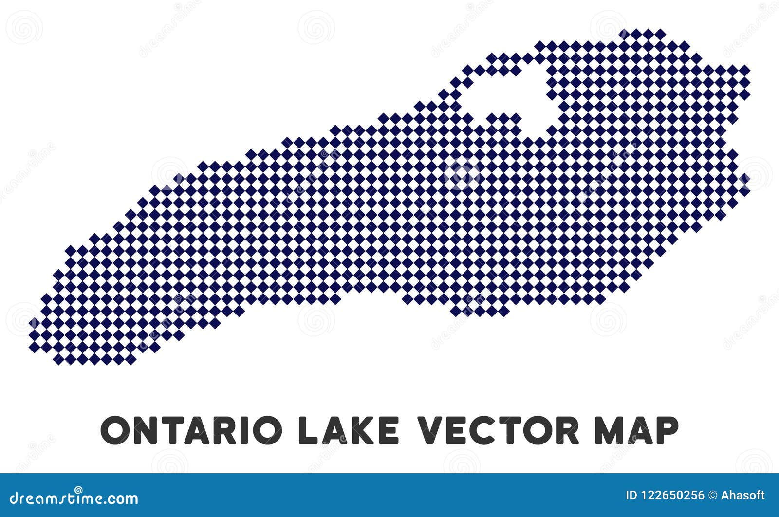 Mapa Del Lago Pixelated Ontario Ilustración del Vector - Ilustración de ...