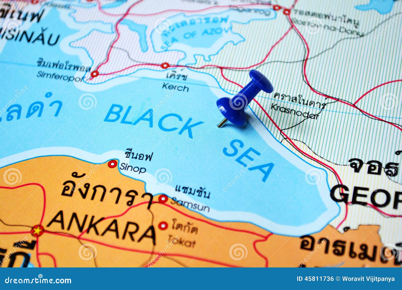 Mapa del Mar Negro foto de archivo. Imagen de negro, naturalice - 45811736
