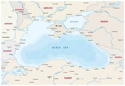 Mapa del Mar Negro ilustración del vector. Ilustración de vecino - 68367147