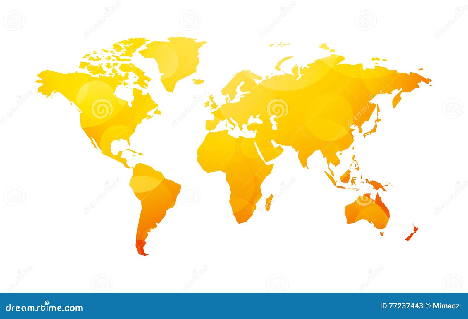 Mapa del mundo amarillo ilustración del vector. Ilustración de europa ...