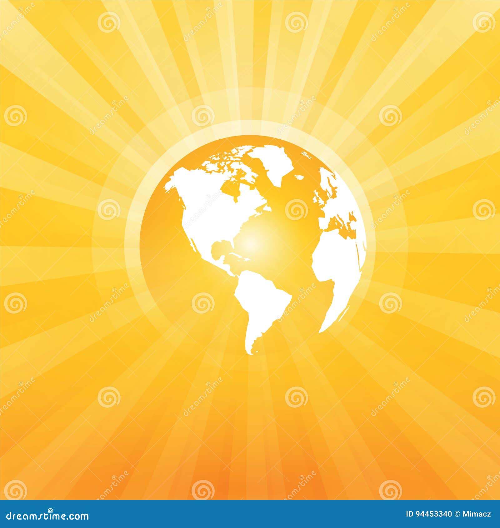 Mapa del mundo amarillo stock de ilustración. Ilustración de rayo ...