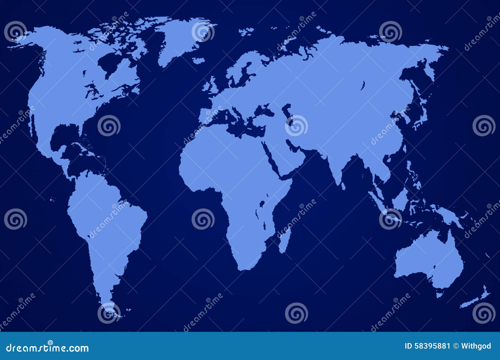 Mapa Del Mundo Azul Marino, Aislado Stock de ilustración - Ilustración ...