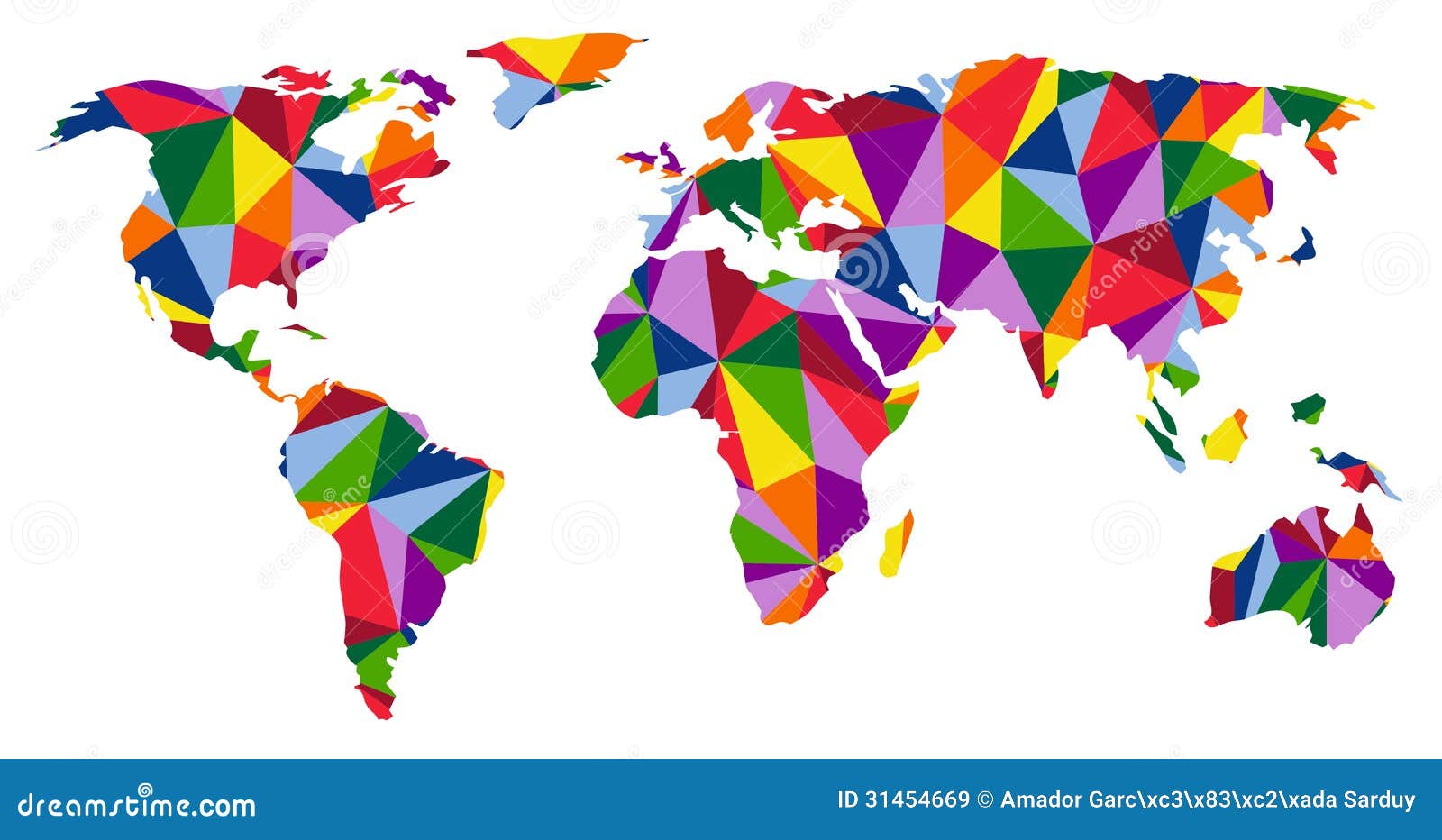 Mapa del mundo colorido ilustración del vector. Ilustración de global ...