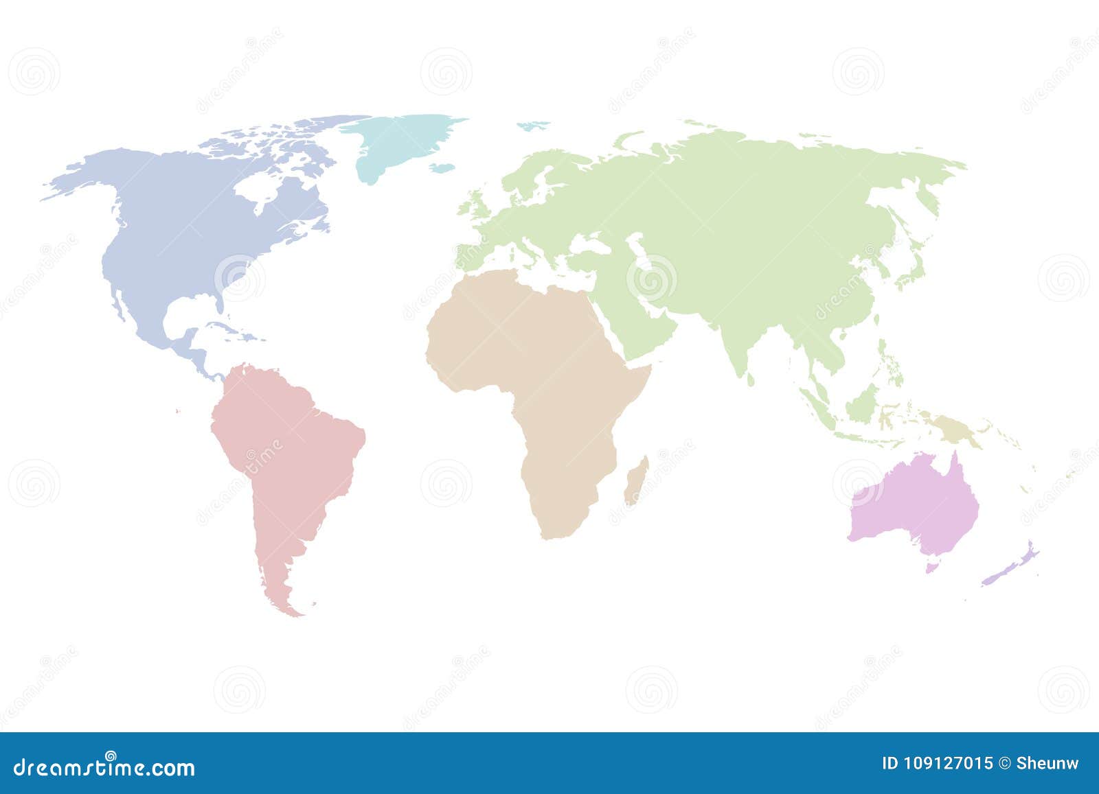 Mapa Del Mundo Colorido Del Detalle Del Vector Ilustración del Vector ...