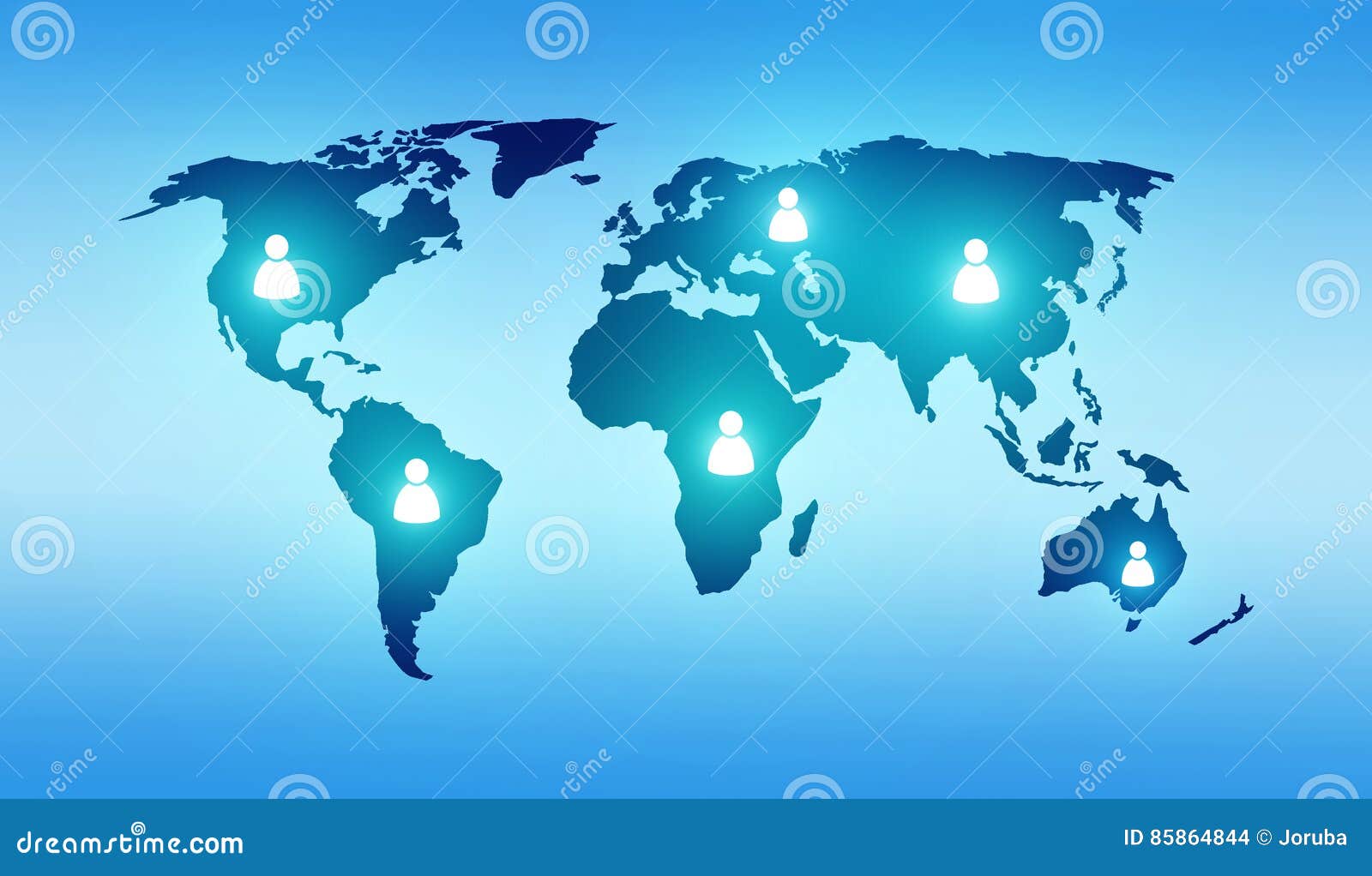 Mapa Del Mundo Con La Gente Stock de ilustración - Ilustración de ...