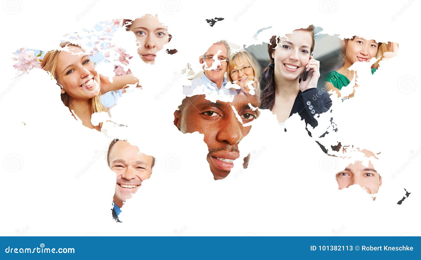 Mapa Del Mundo Con Mucha Gente Imagen de archivo - Imagen de ...