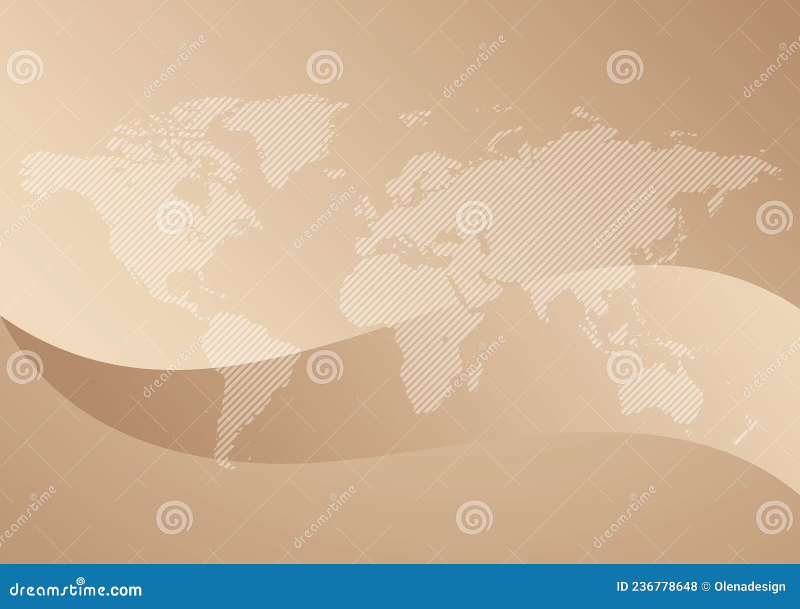 Mapa Del Mundo Con Rayas Abstractas Sobre Fondo De Vector Beige Con ...