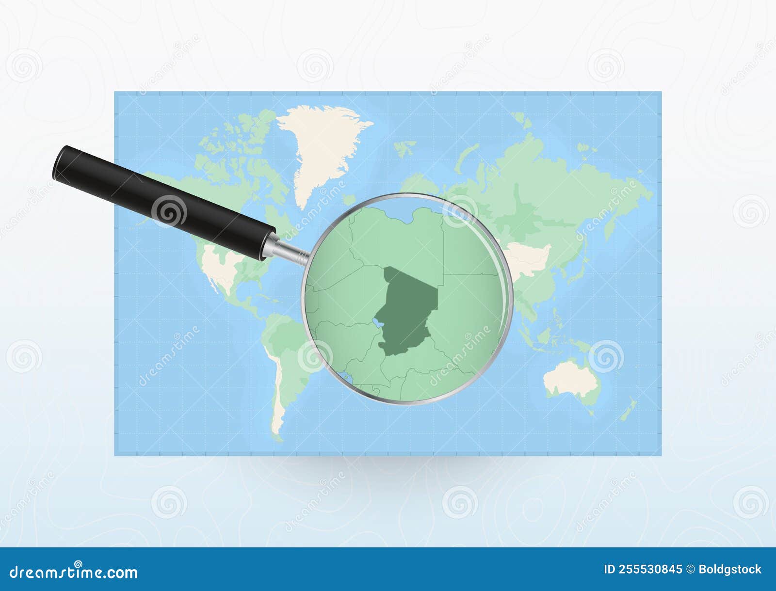 Mapa Del Mundo Con Una Lupa Dirigida a Chad Buscando Chad Con Lupa ... Mapa Del Mundo Con Una Lupa Dirigida a Chad Buscando Chad Con Lupa ...
