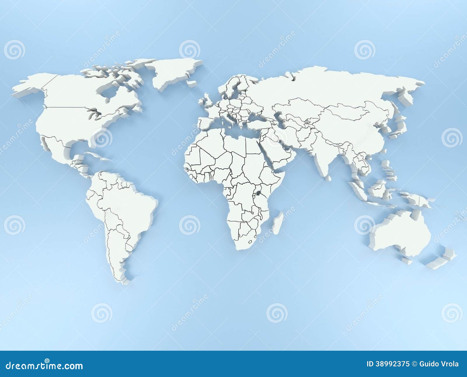 Mapa del mundo 3D stock de ilustración. Ilustración de multimedias ...