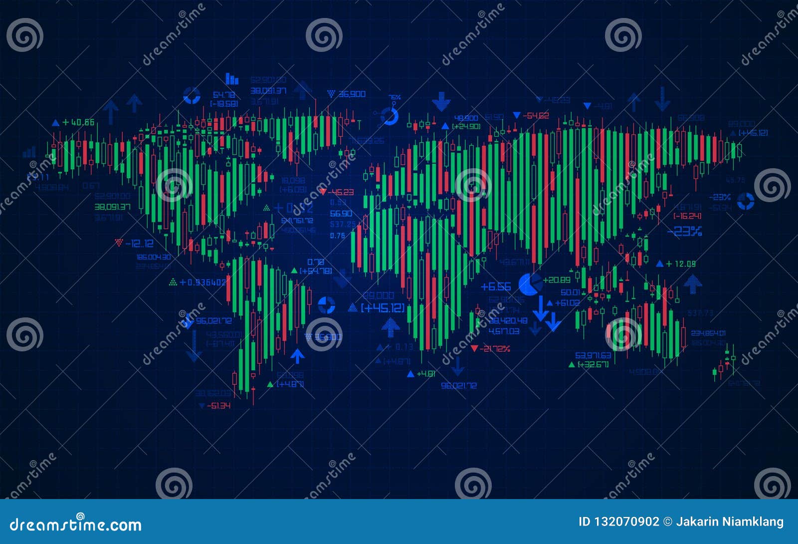 Mapa Del Mundo De Las Finanzas Ilustración del Vector - Ilustración de ...