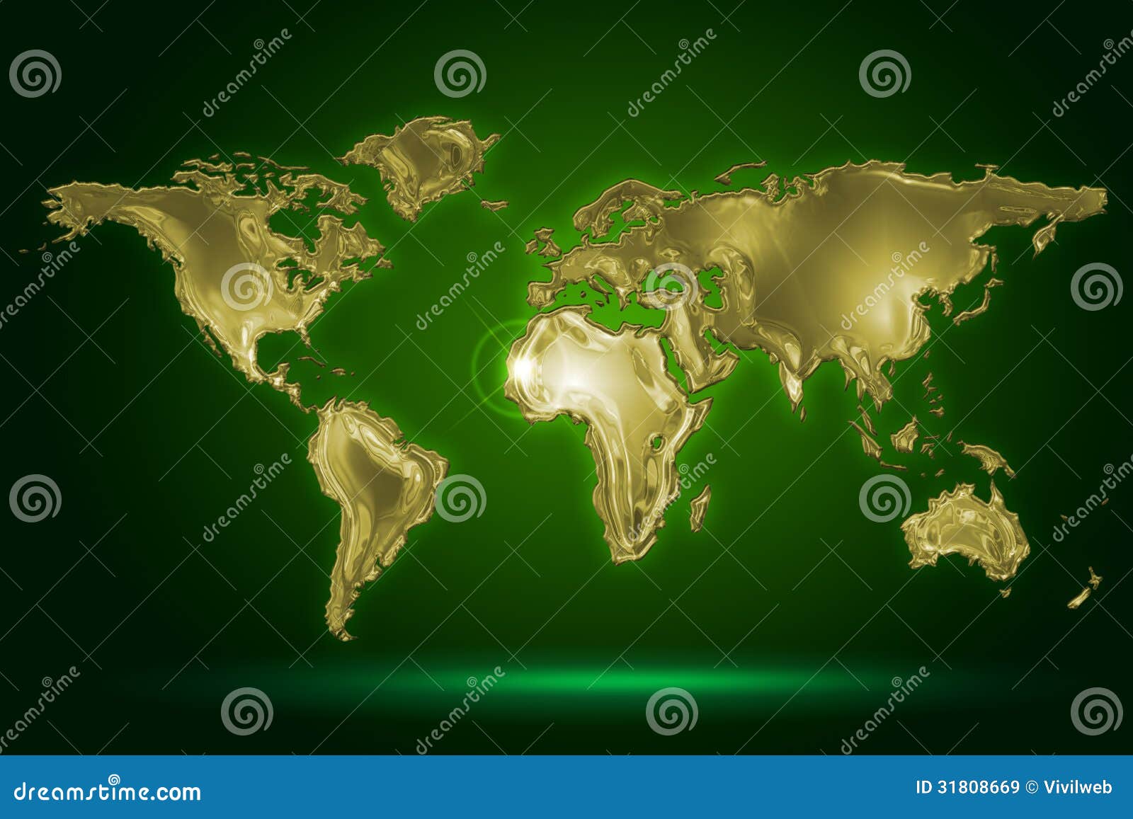 Mapa del mundo de oro stock de ilustración. Ilustración de éxito - 31808669